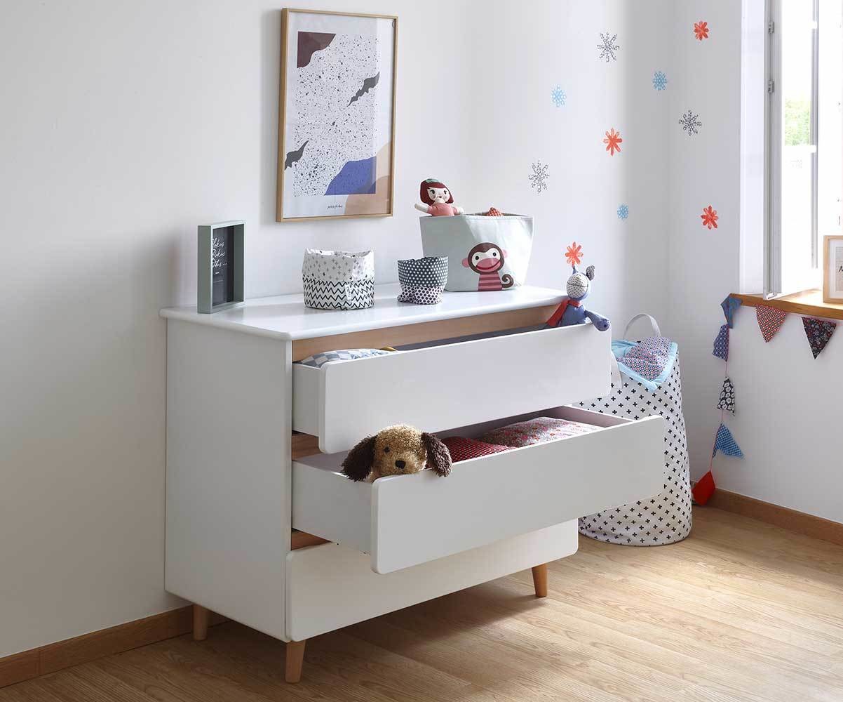 Commode enfant Willow avec pieds made in France, moderne et robuste